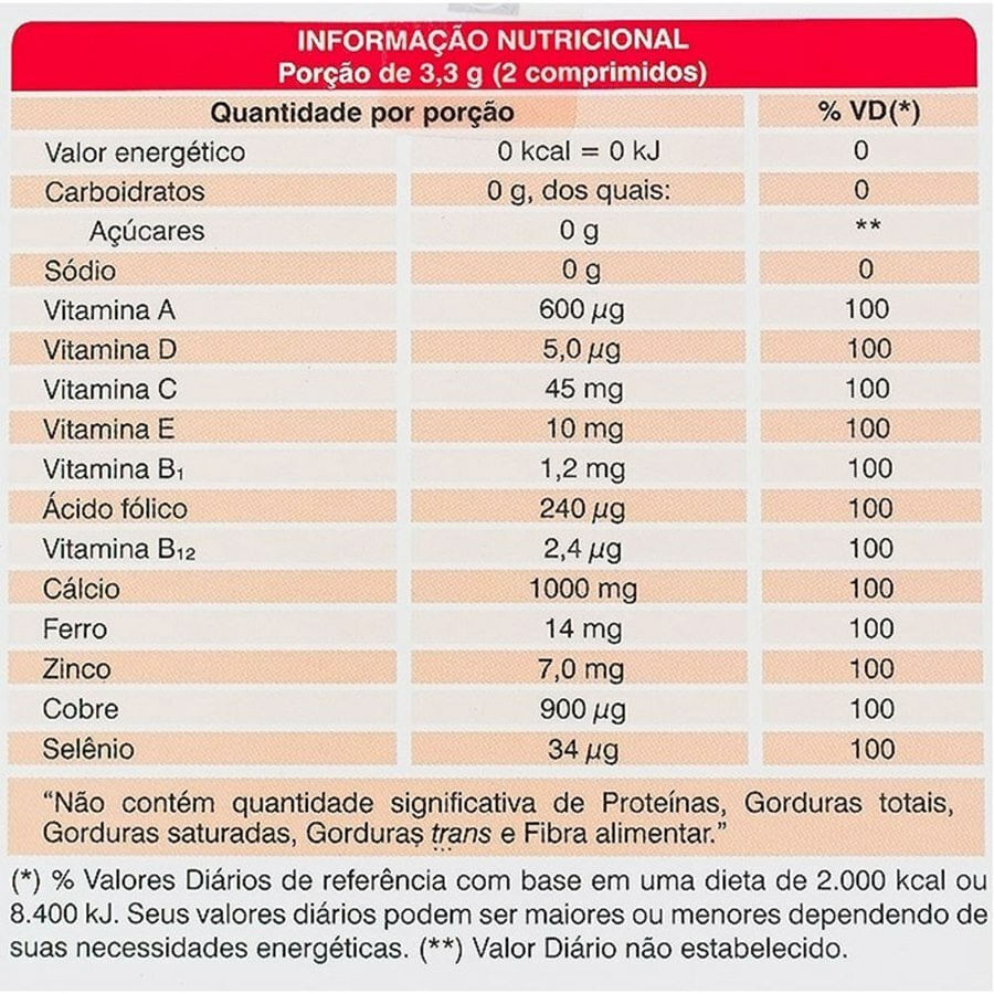 Barivit Sabor Laranja Com 60 Comprimidos - Drogaleste