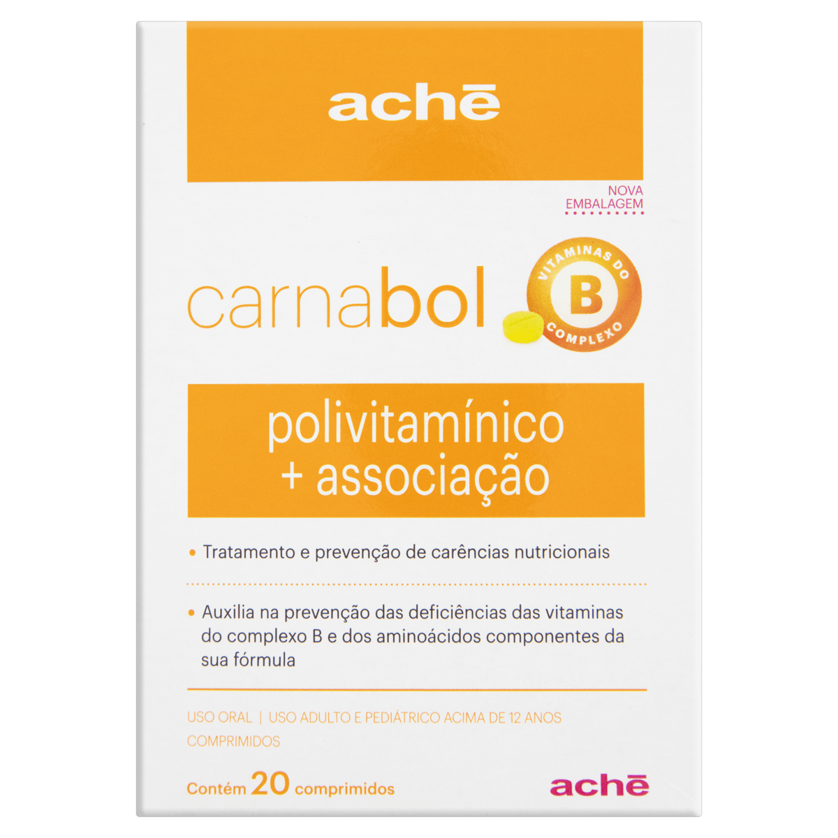 Carnabol Com 20 Comprimidos - Drogaleste