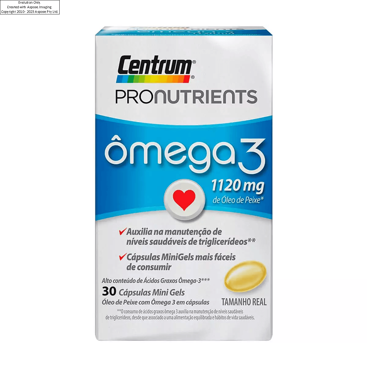 Centrum Omega 3 Com 30 Comprimidos - Drogaleste