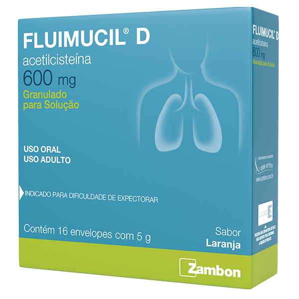 Fluimucil D 600Mg Granulado Com 16 Envelopes - Drogaleste