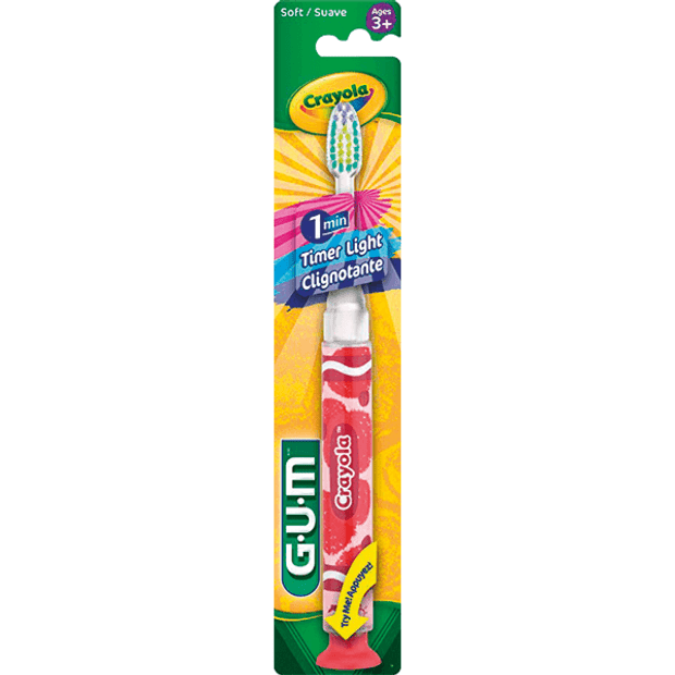 ESCOVA DENTAL GUM CRAYOLA TIMER LIGHT - Drogaleste