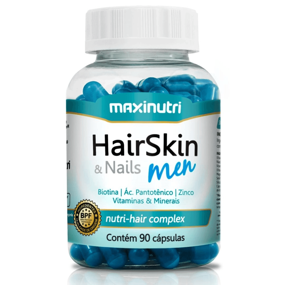 MAXINUTRI HAIRSKIN MEN COM 90 COMPRIMIDOS - Drogaleste