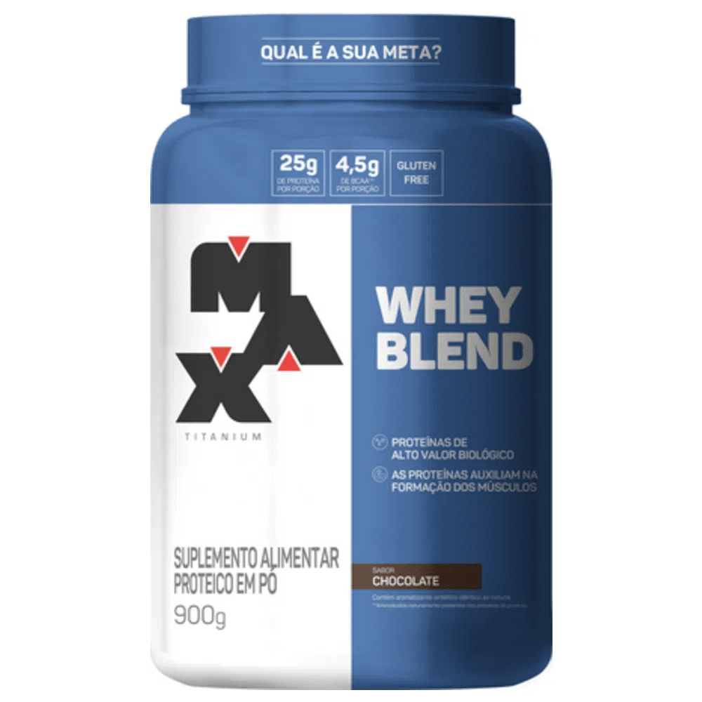 Max Titanium Whey Blend Chocolate 900G - Drogaleste