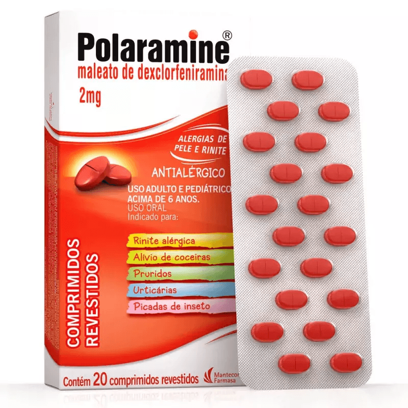 Polaramine 2Mg Com 20 Comprimidos - Drogaleste