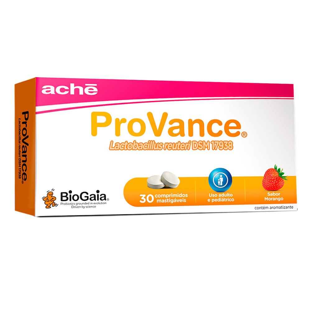 Provance Suplemento Probiotico Morango Com 30 Comprimidos - Drogaleste
