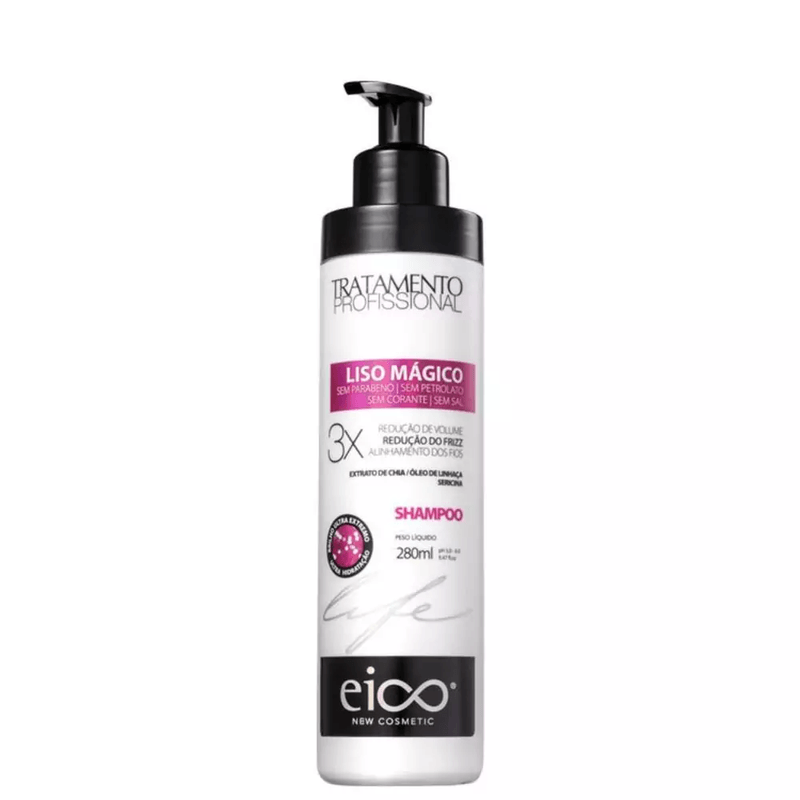 Shampoo Eico Life Liso Magico 280ml - Drogaleste
