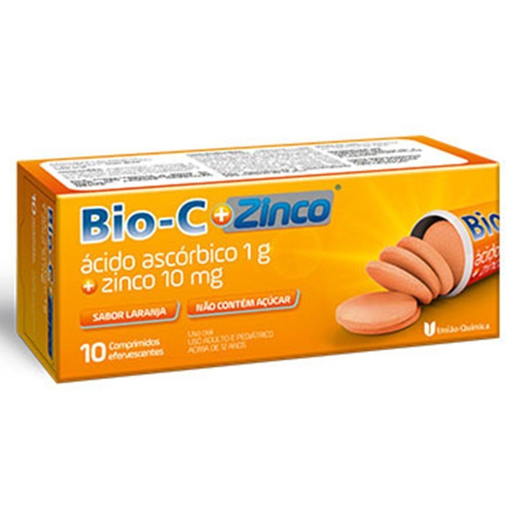 Bio C+Zinco 1G Com 10 Comprimidos Efervescente - Drogaleste