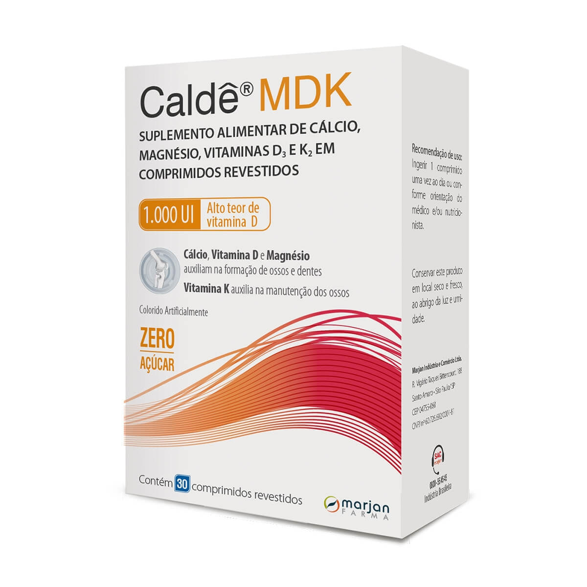 Calde Mdk 2.000Ui com 60 Comprimidos - Drogaleste