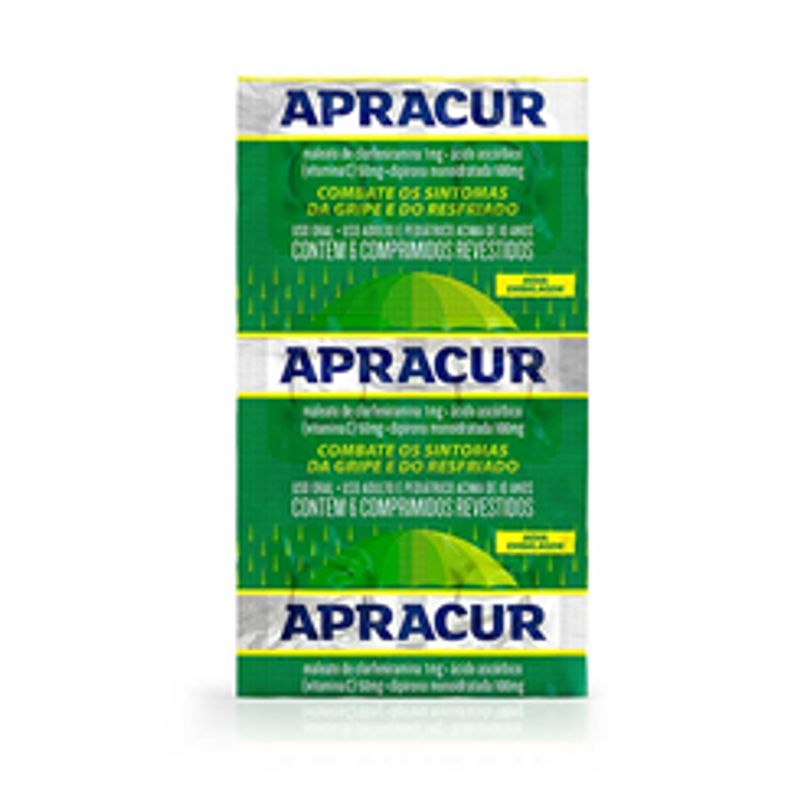 Apracur Envelope Com 6 Comprimidos Hypera - Drogaleste