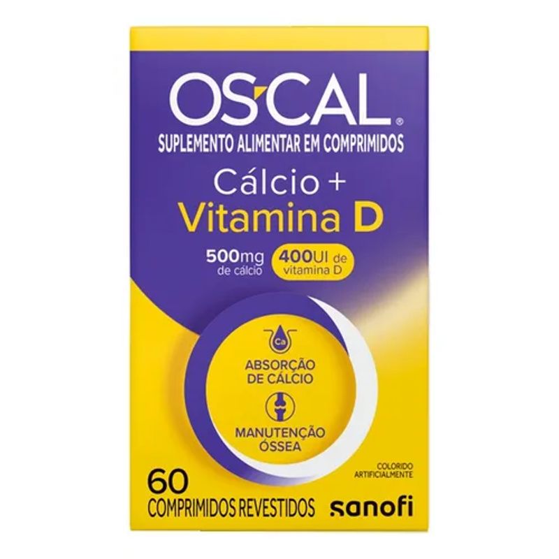 Os-Cal D 500Mg 400ui Com 60 Comprimidos - Drogaleste