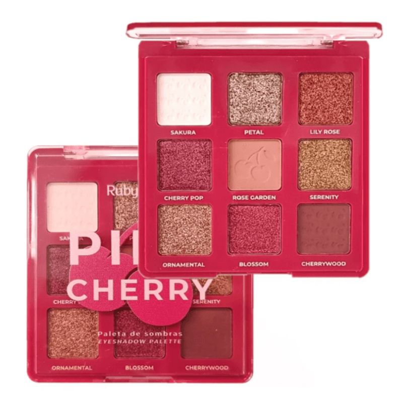 Paleta de Sombras Ruby Rose Pink Cherry Ref: HBE2202 - Drogaleste