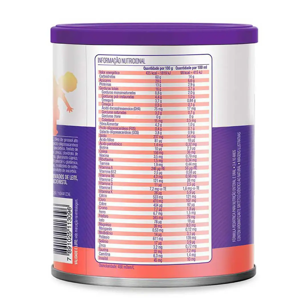 Fórmula Infantil Fortini Complete Vitamina de Frutas 3 a 10 anos 400g ...